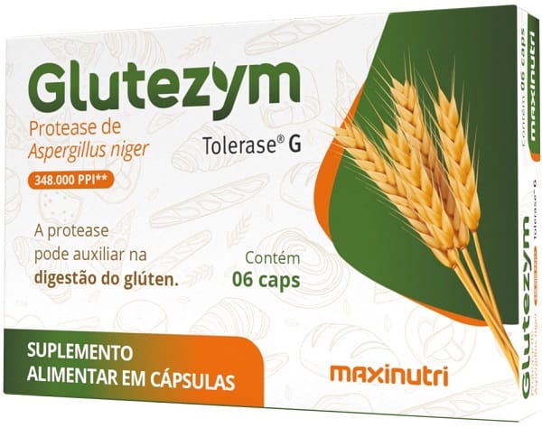 Glutezym - Enzima Digestiva do Glúten - Super Nutrição
